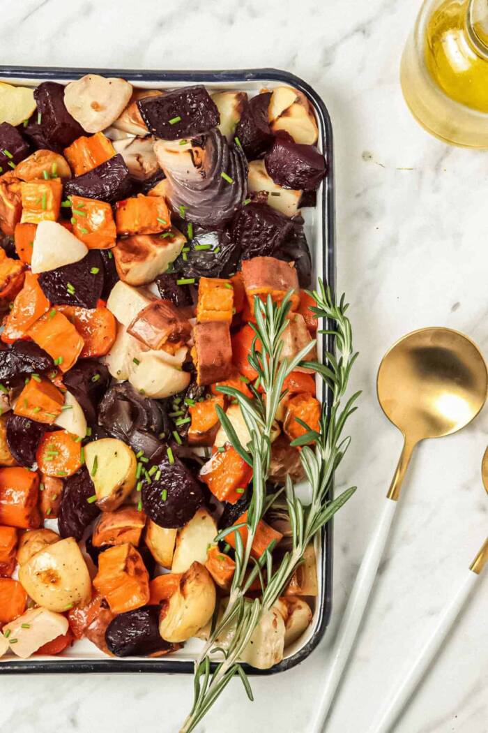 Herb Roasted Root Vegetables - Eating by Elaine