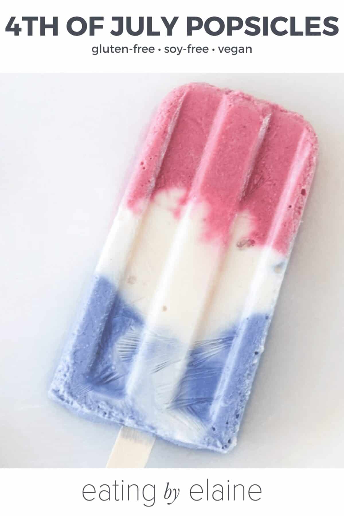 Red, White and Blue Popsicles (Artificial Dye-Free + Vegan) - Eating by ...