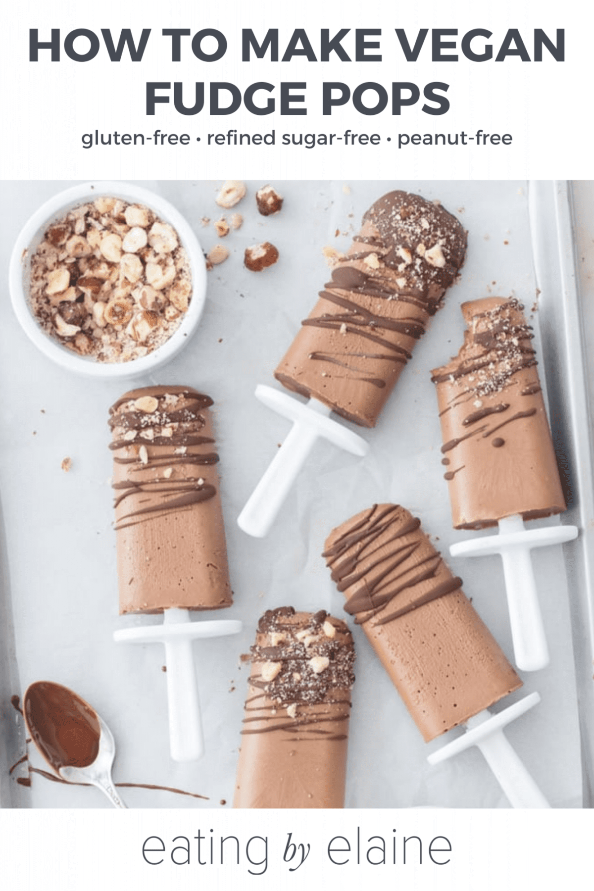Vegan "Nutella" Fudge Pops | Eating by Elaine