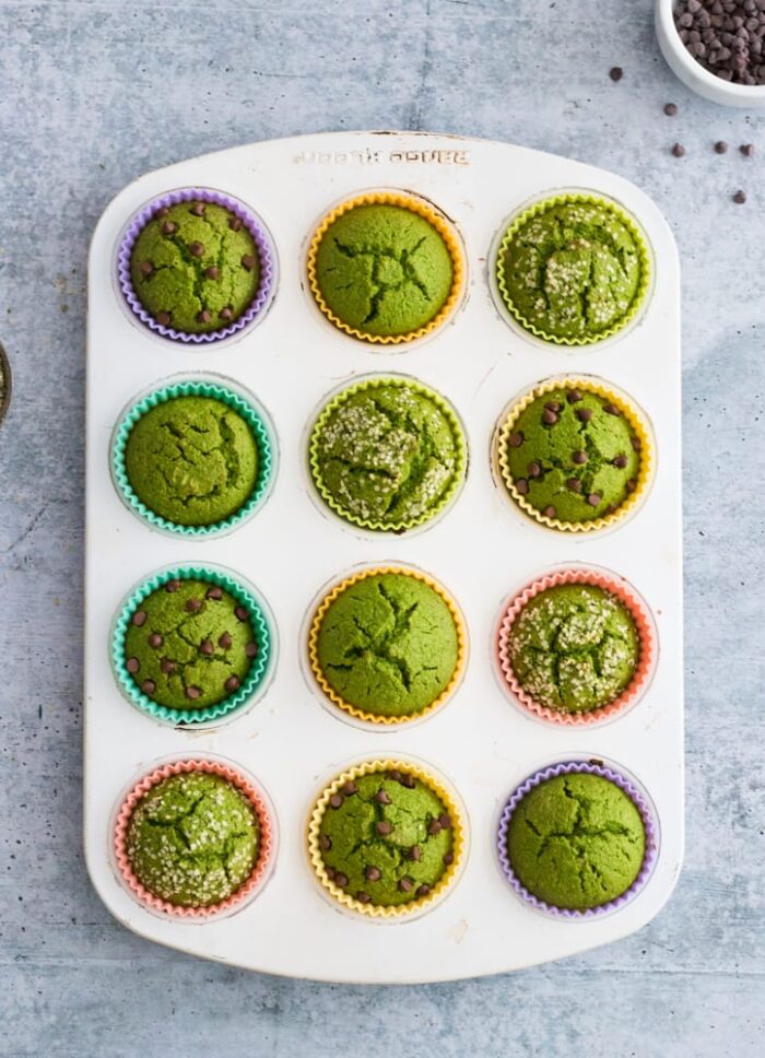 Fluffy Green Spinach Muffins (Vegan + Gluten-Free) - Eating by Elaine