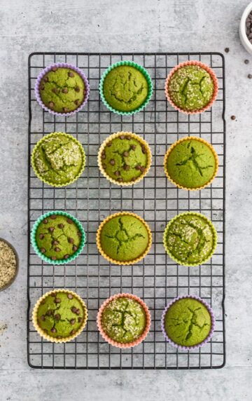 Fluffy Green Spinach Muffins (Vegan + Gluten-Free) - Eating by Elaine