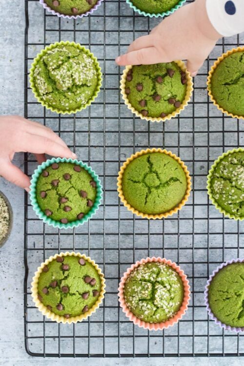 Fluffy Green Spinach Muffins (Vegan + Gluten-Free) - Eating by Elaine
