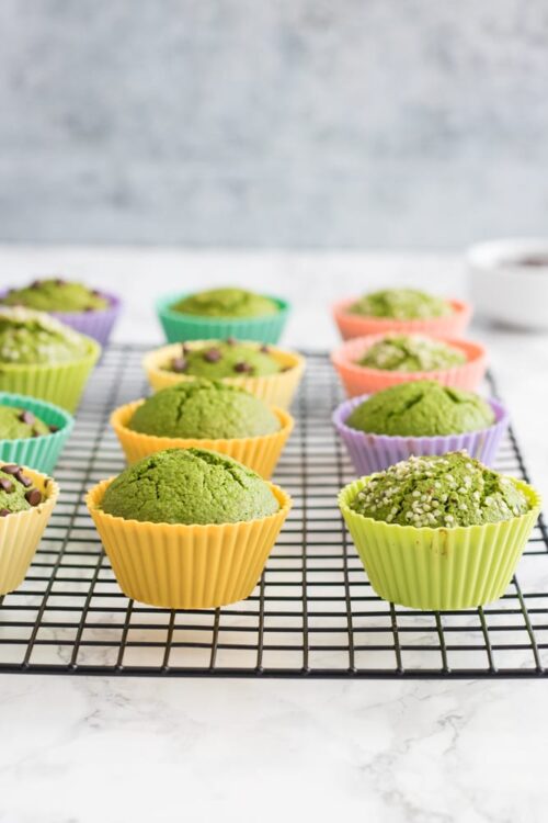 Fluffy Green Spinach Muffins (Vegan + Gluten-Free) - Eating by Elaine