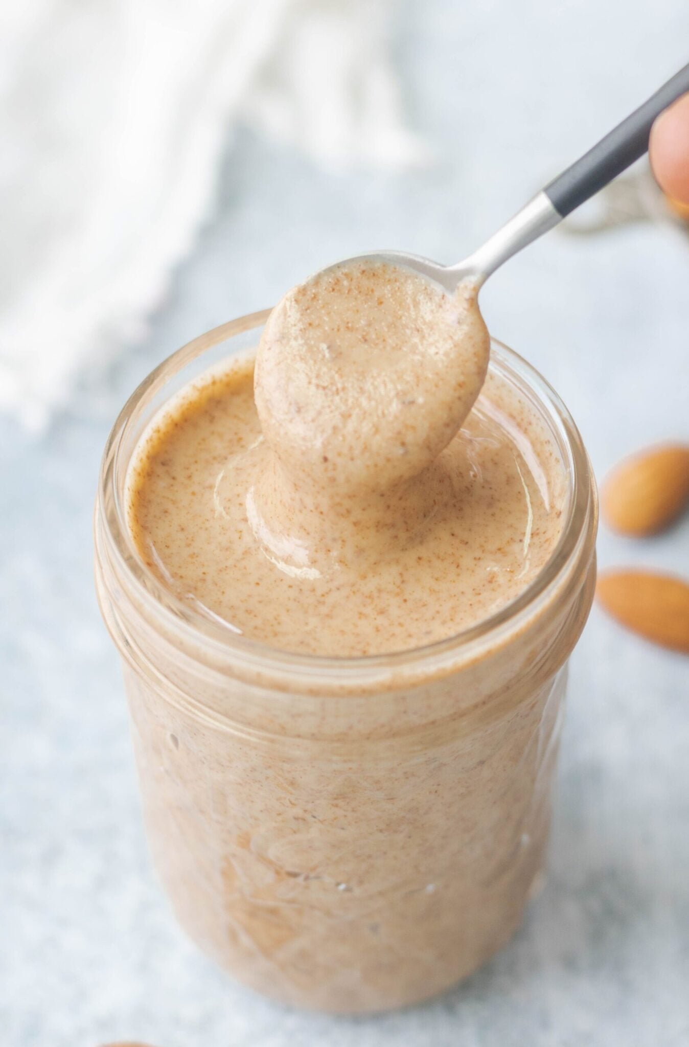 Homemade Raw Creamy Almond Butter - Eating by Elaine
