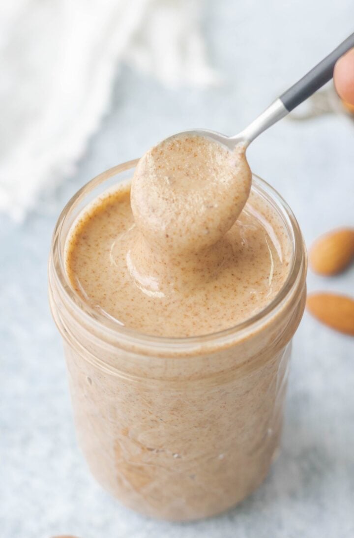 Homemade Raw Creamy Almond Butter - Eating by Elaine