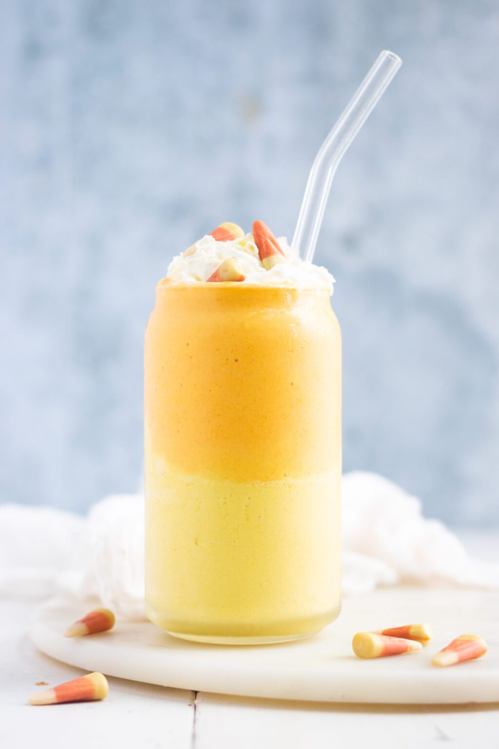 Dye-Free Vegan Candy Corn Smoothie - Eating by Elaine