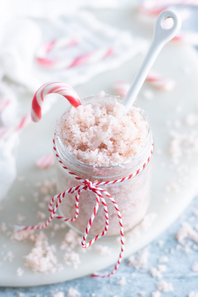 Homemade Peppermint Body Scrub (Candy Cane Themed for Holiday Gifting ...