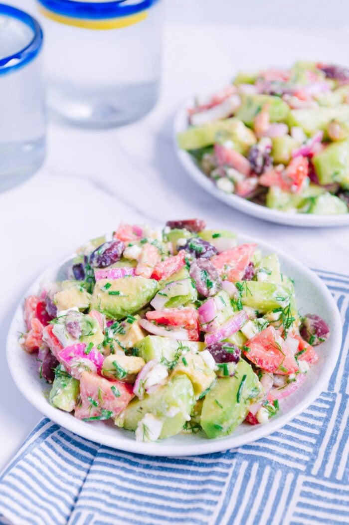 Simple Greek Village Salad (Horiatiki: Tomato Cucumber Salad) - Eating ...