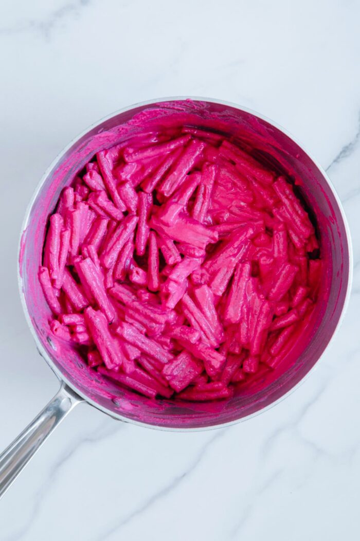 Creamy Vegan Pink Pasta made with Beets - Eating by Elaine
