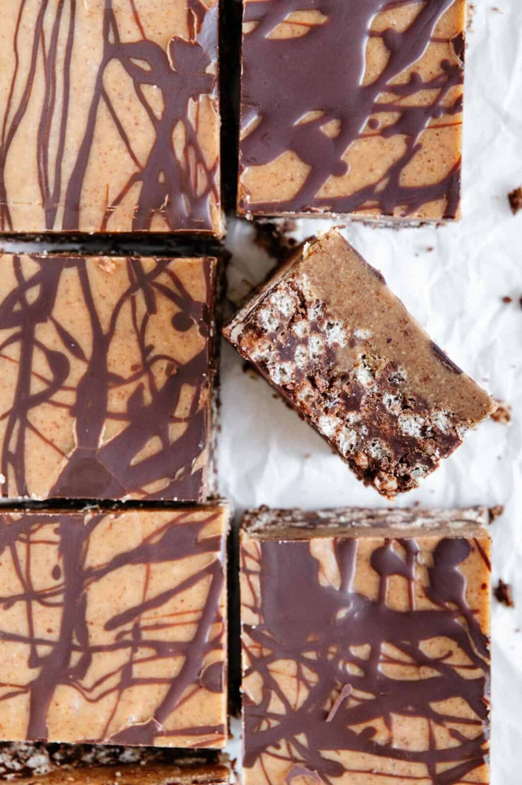No-Bake Almond Butter Chocolate Crunch Bars - Eating by Elaine
