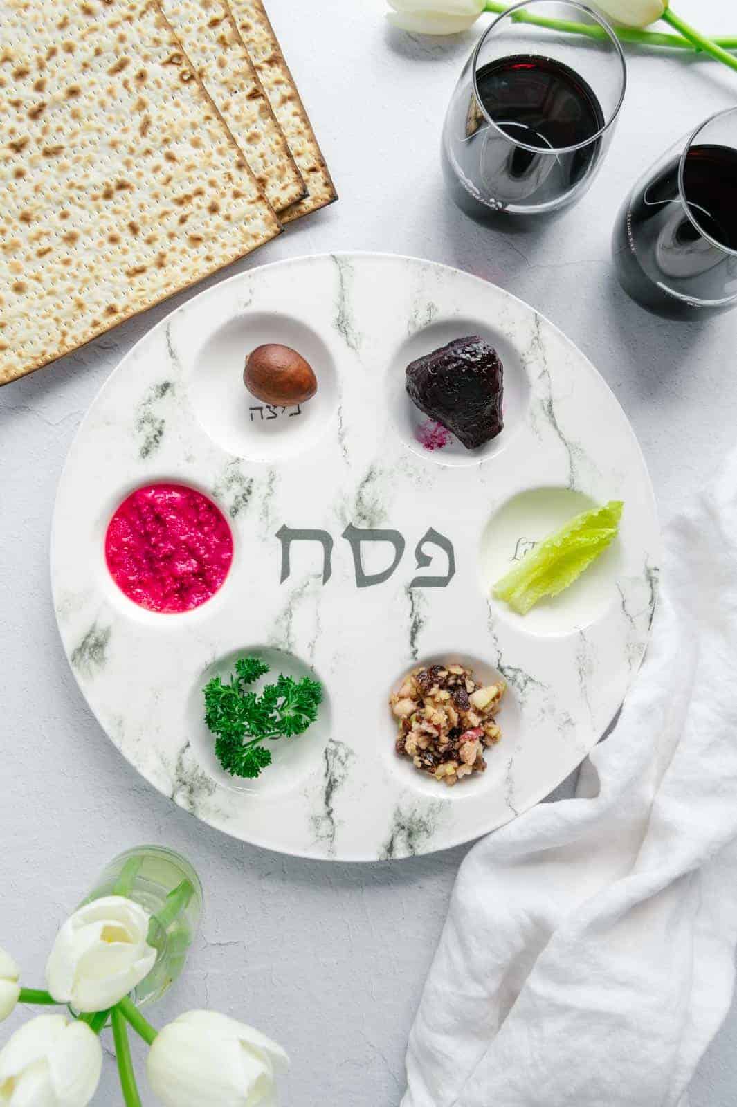 How to Create a Modern and Vegan Seder Plate - Eating by Elaine