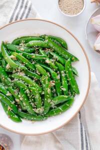 Easy Sautéed Sugar Snap Peas with Garlic and Shallot - Eating by Elaine