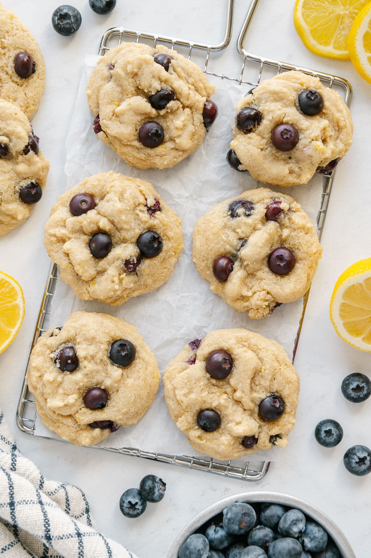 Soft and Chewy Lemon Blueberry Cookies - Eating by Elaine