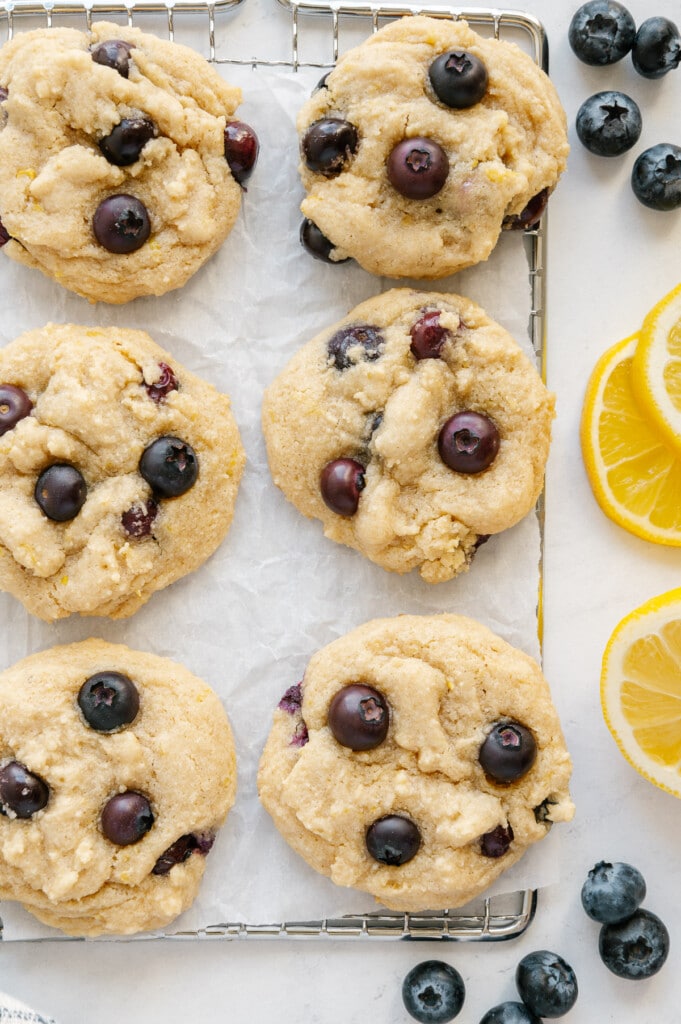 Soft and Chewy Lemon Blueberry Cookies (Vegan + Gluten-Free) - Eating ...