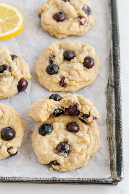 Soft and Chewy Lemon Blueberry Cookies (Vegan + Gluten-Free) - Eating ...
