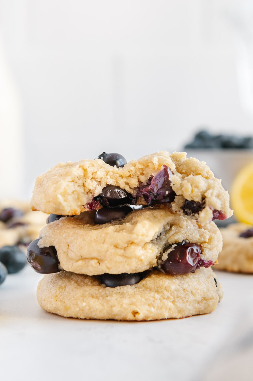 Soft and Chewy Lemon Blueberry Cookies (Vegan + Gluten-Free) - Eating ...