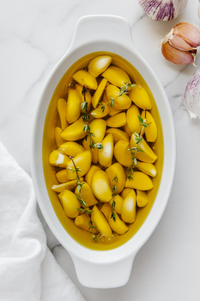 Easy 3-Ingredient Garlic Confit (Oven Roasted) - Eating by Elaine