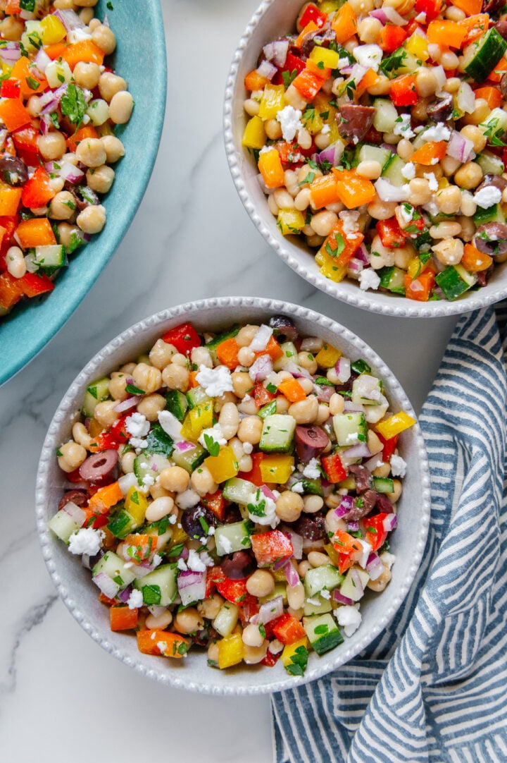 Mediterranean Dense Bean Salad (Viral TikTok Recipe) - Eating by Elaine