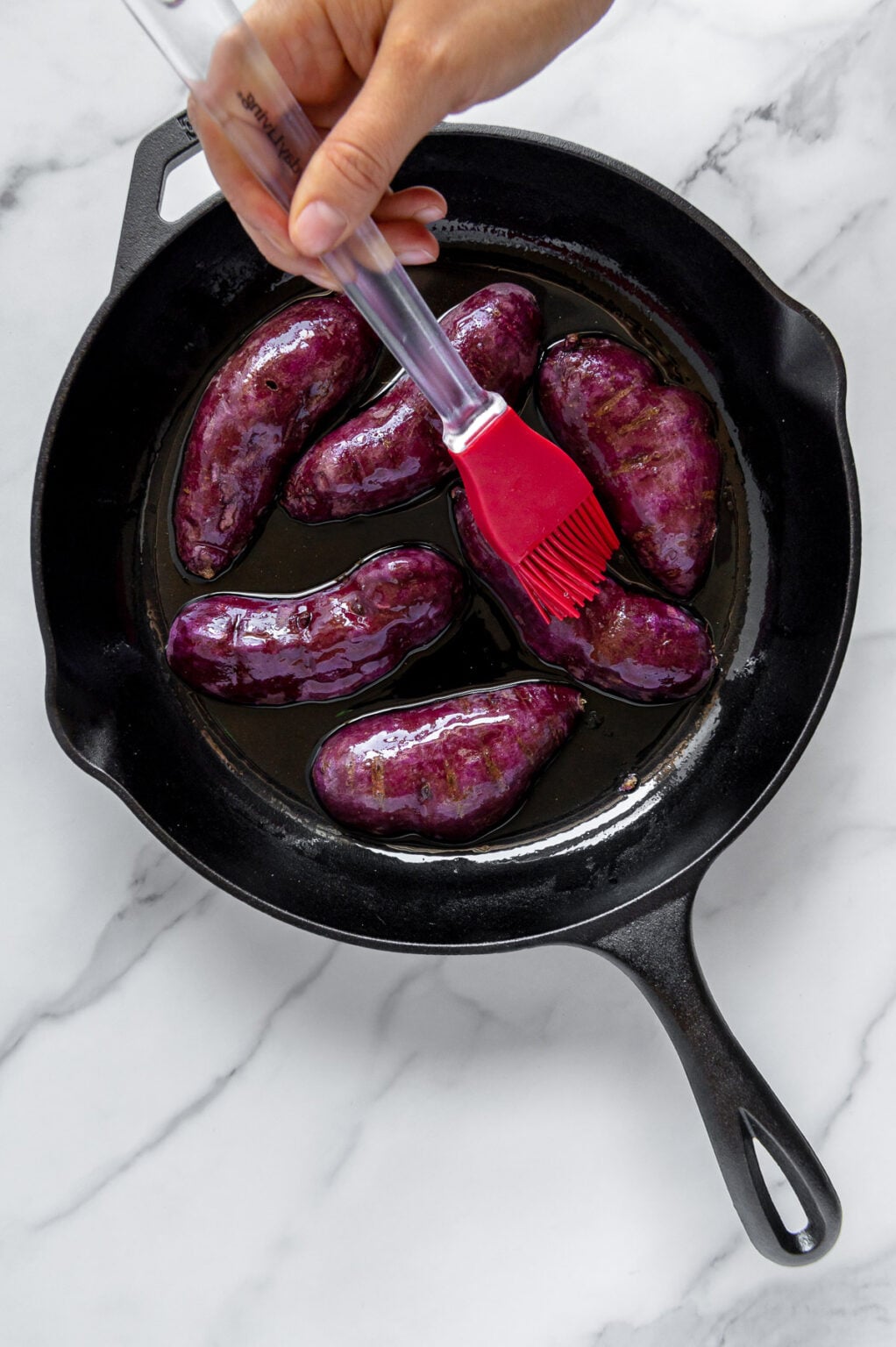 Crispy Oven-Roasted Purple Sweet Potato Halves - Eating by Elaine