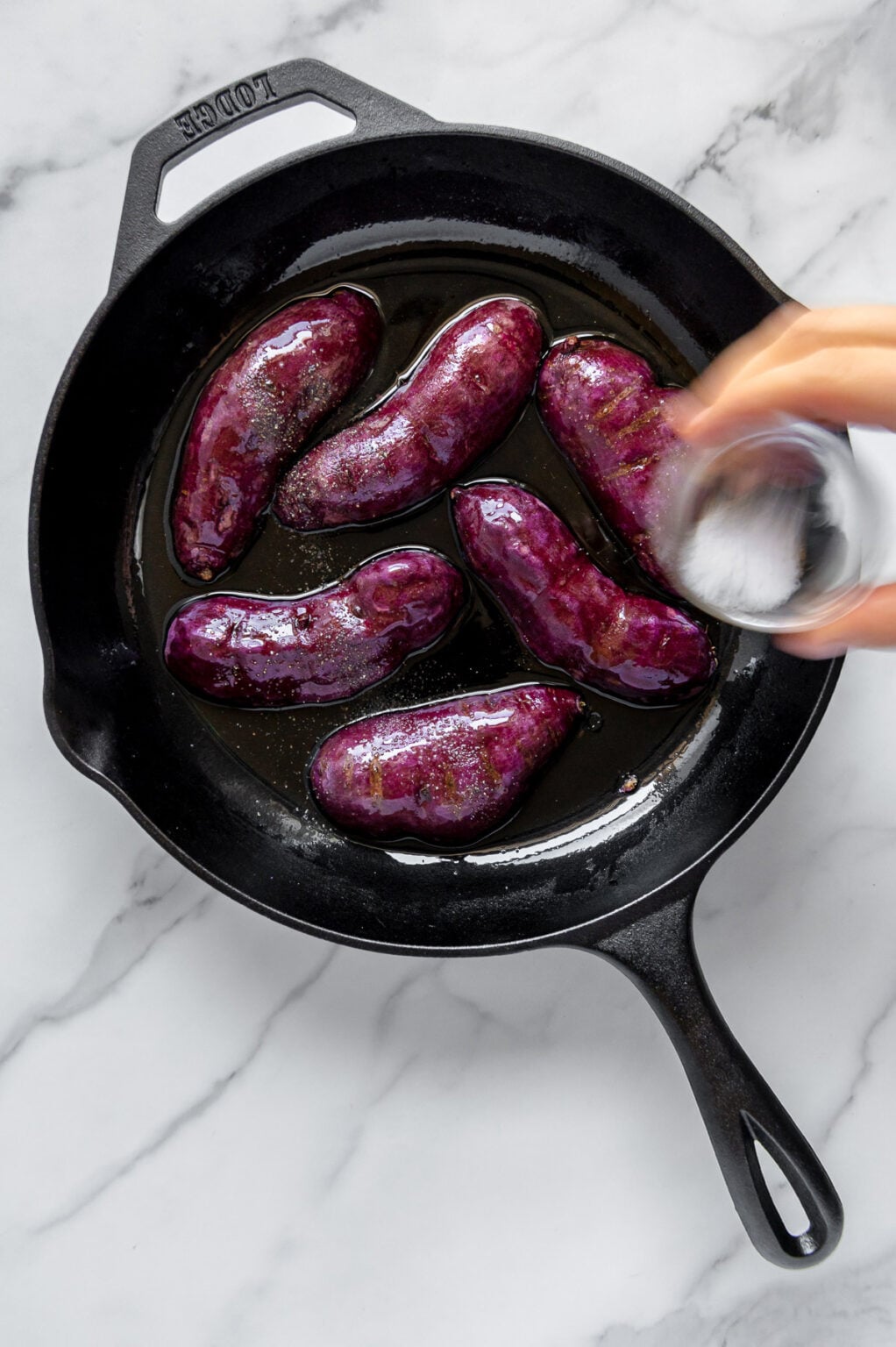 Crispy Oven-Roasted Purple Sweet Potato Halves - Eating by Elaine