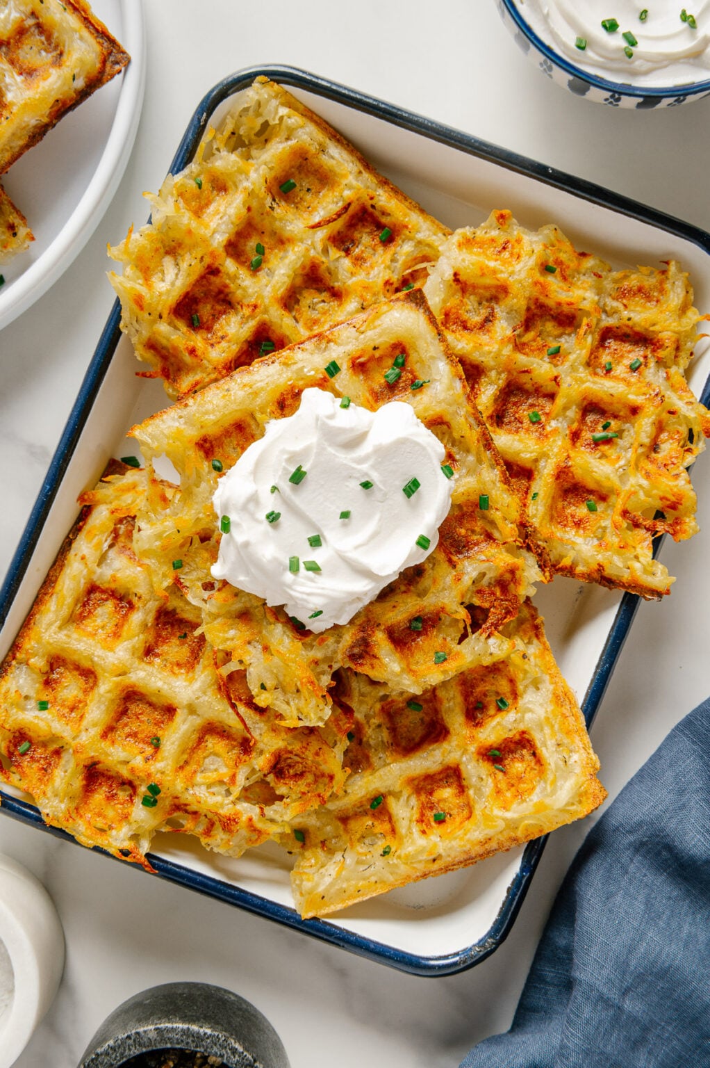 Crispy Potato Latke Waffles (Vegan + Gluten-Free) - Eating by Elaine